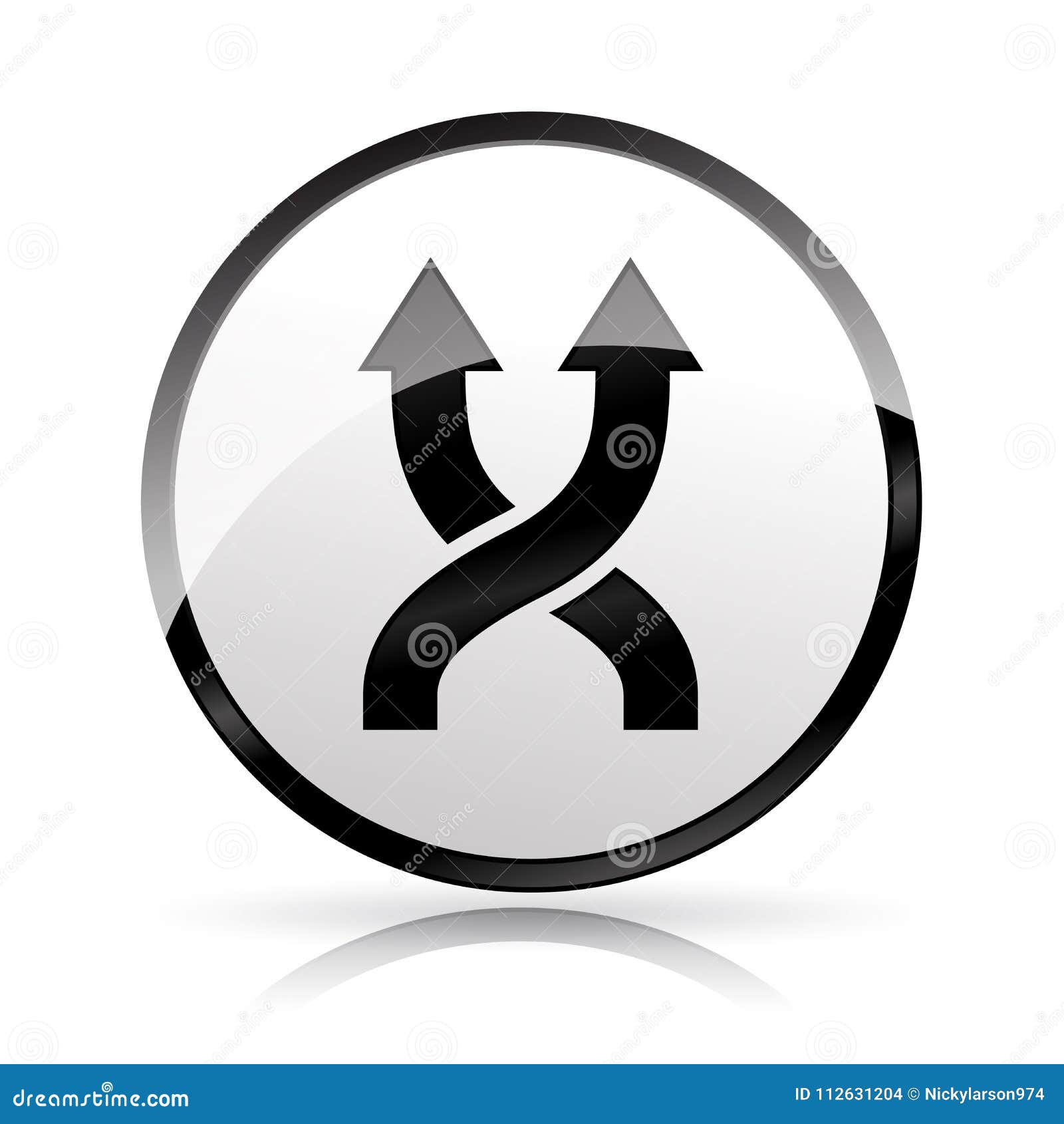 Shuffle Icon, Arrows Icon With Exclamation Mark. Shuffle Icon And Alert ...