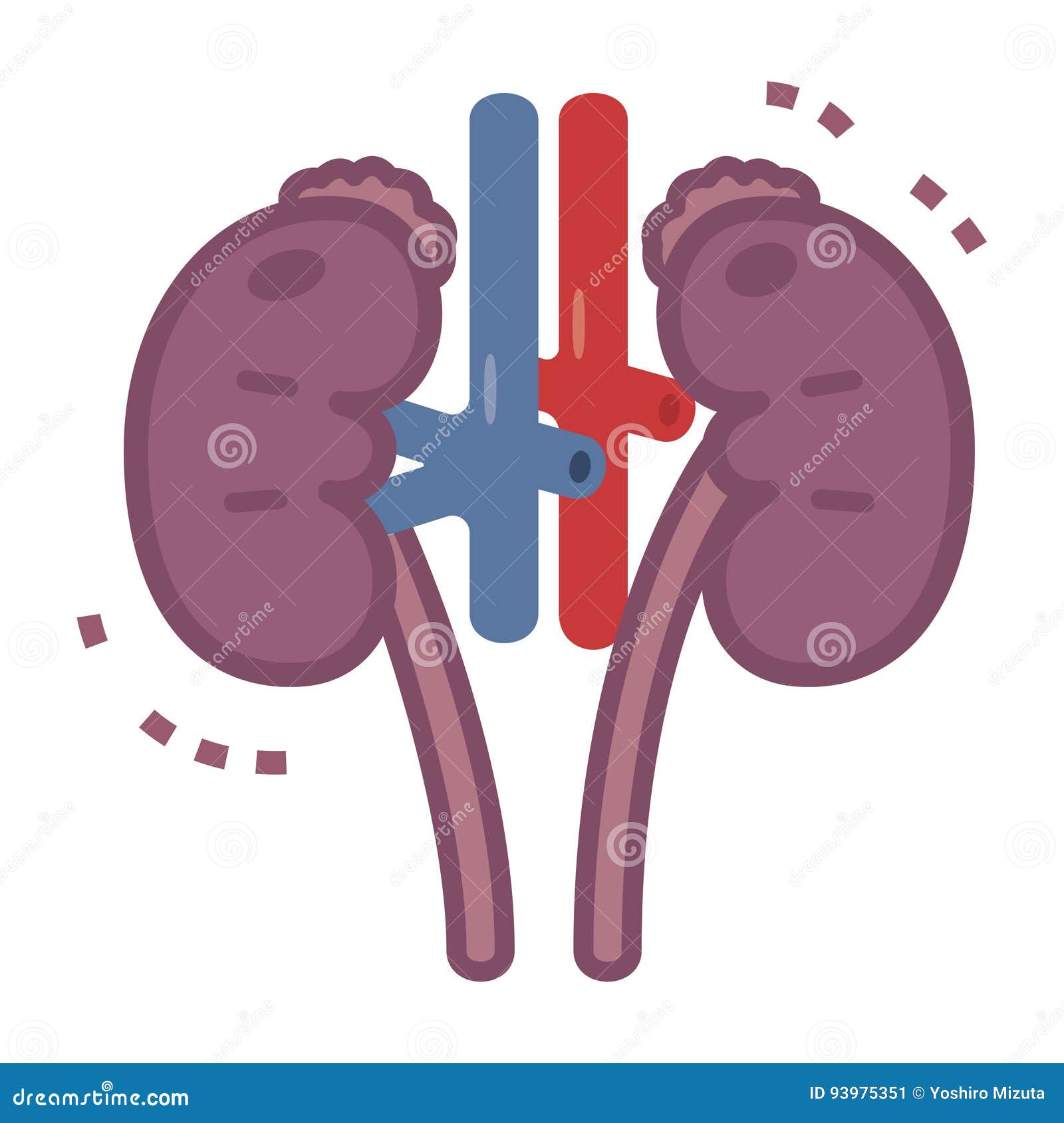 Illustration of Sick Kidney Stock Vector - Illustration of isolated ...
