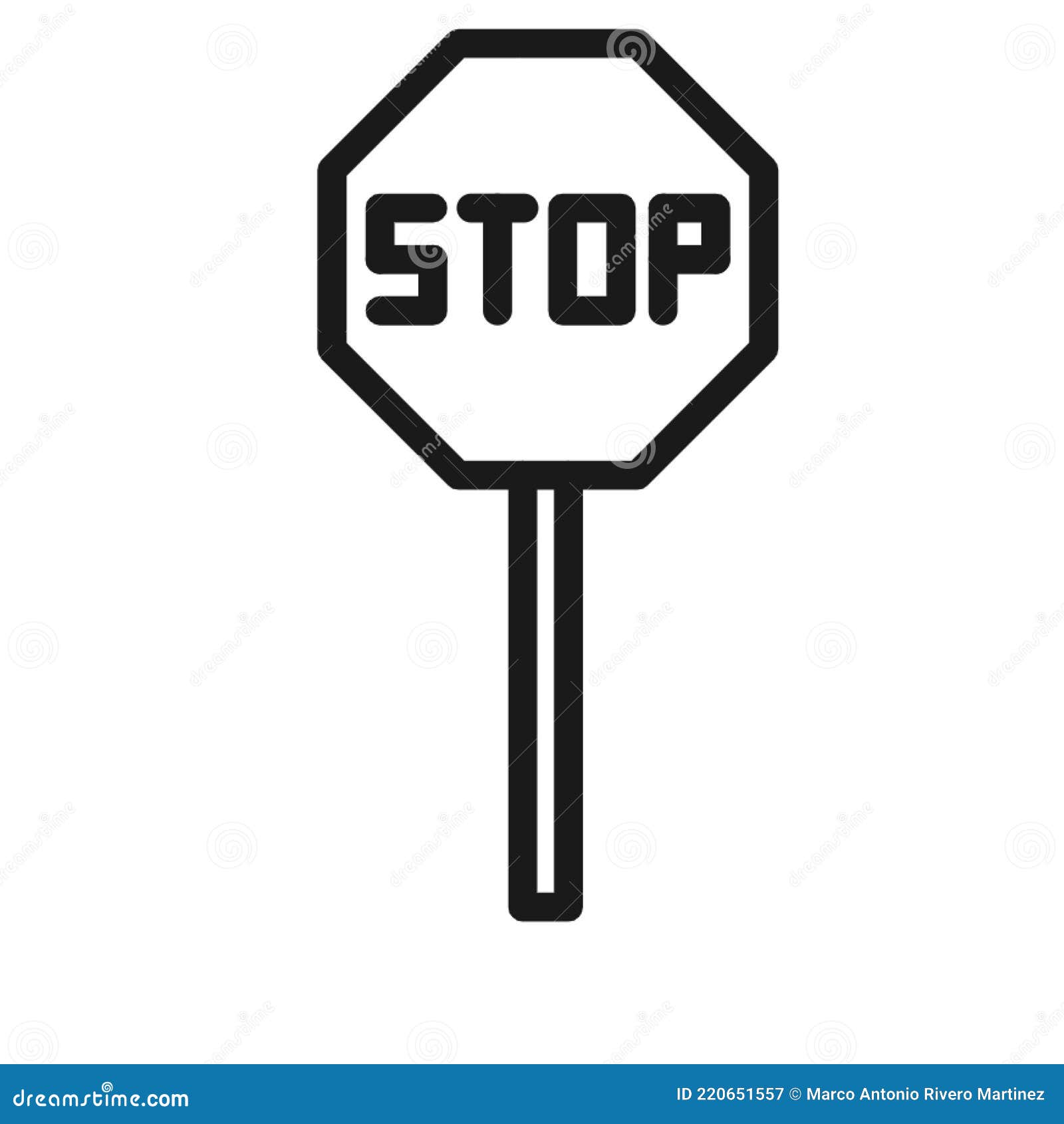 Illustration of a Sign that Says Stop in Black and White Stock ...