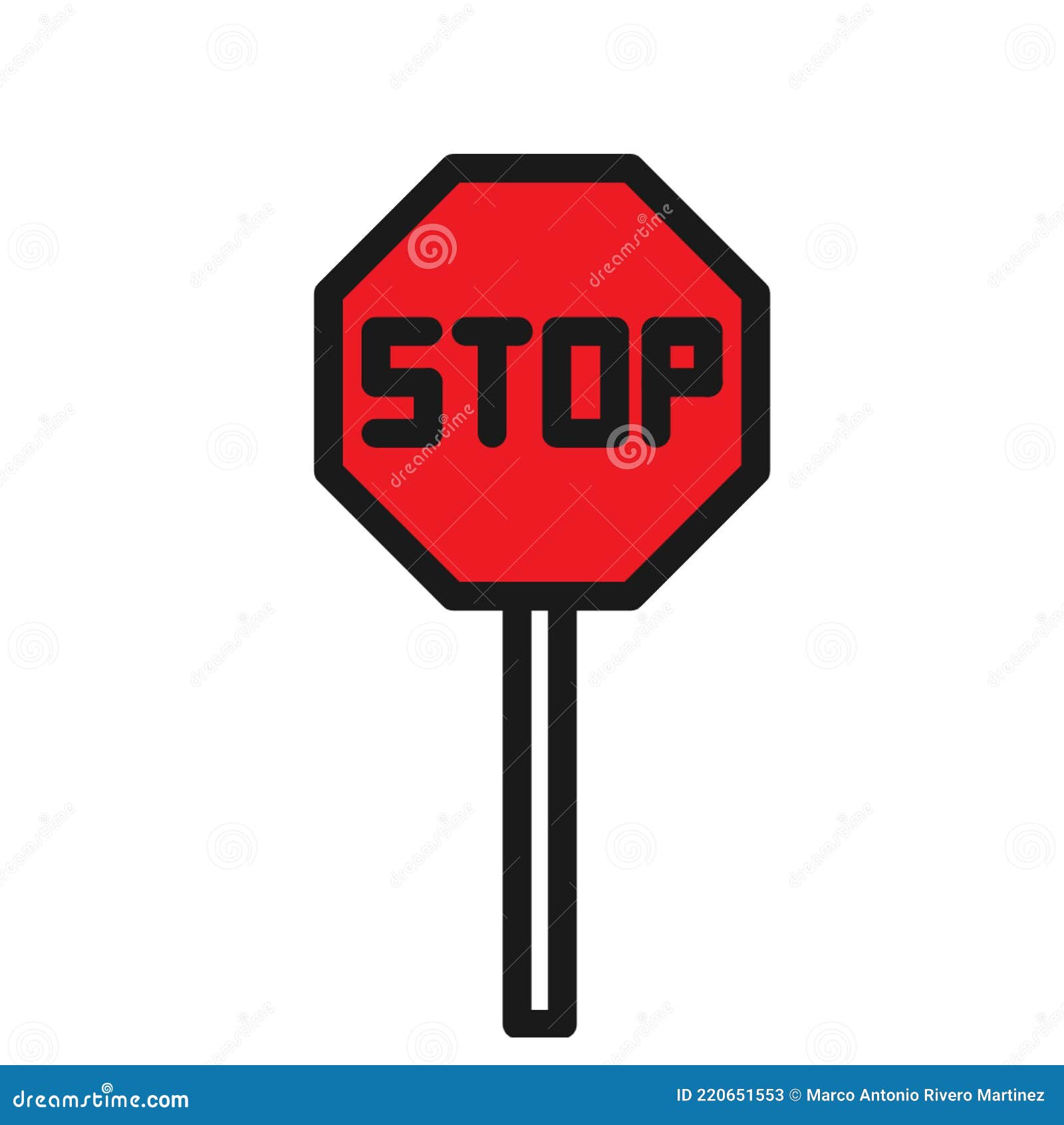 Illustration of a Sign that Says Stop Stock Illustration - Illustration ...