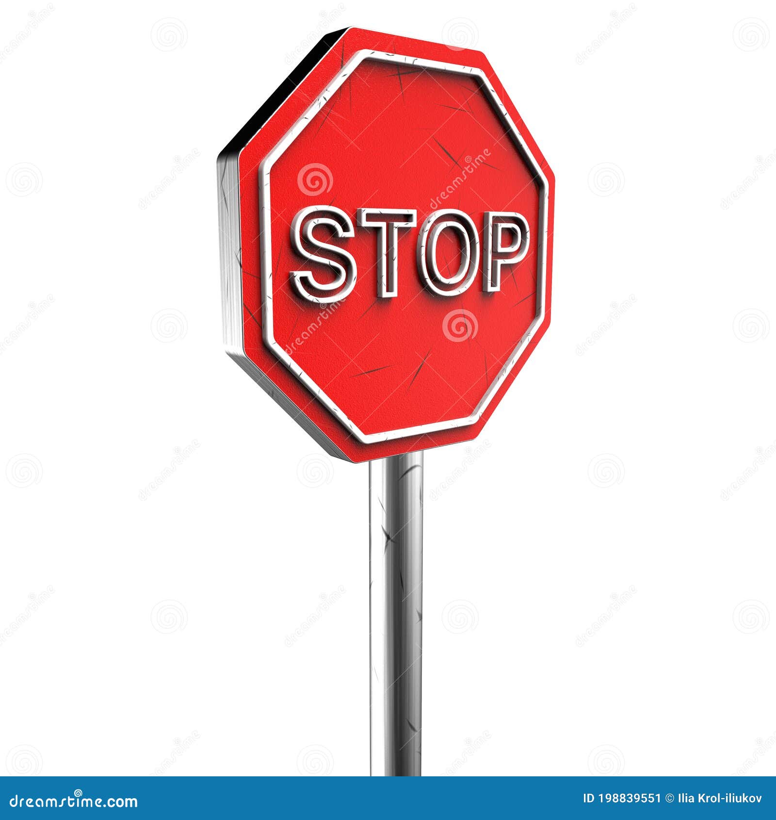Illustration of the Sign of the Stop on a White Background Stock ...