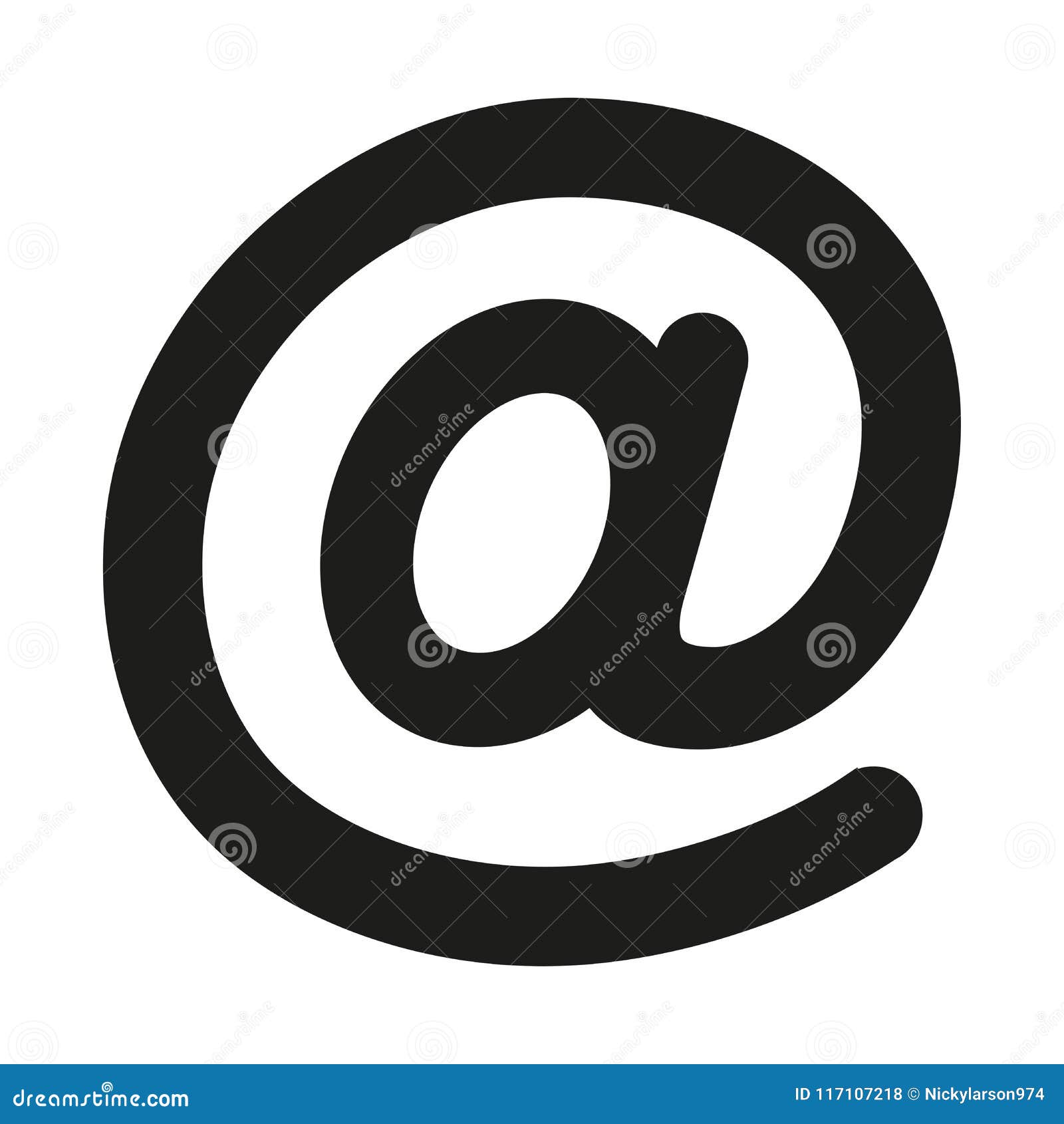 At Sign Symbol On White Background Vector Illustration | CartoonDealer ...