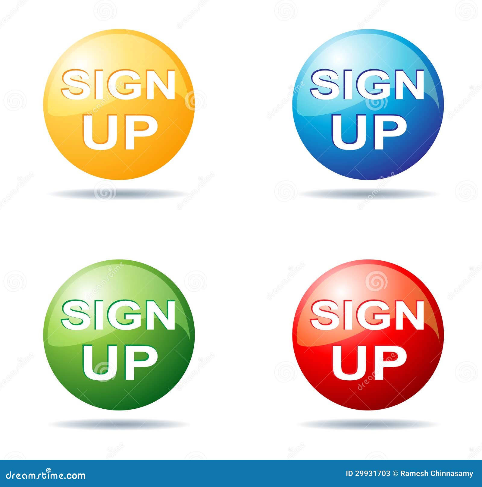 Sign up button stock vector. Illustration of like, join - 29931703
