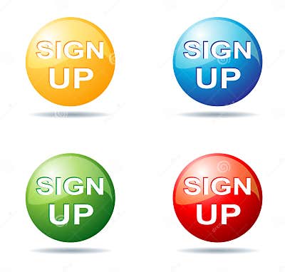 Sign up button stock vector. Illustration of like, join - 29931703
