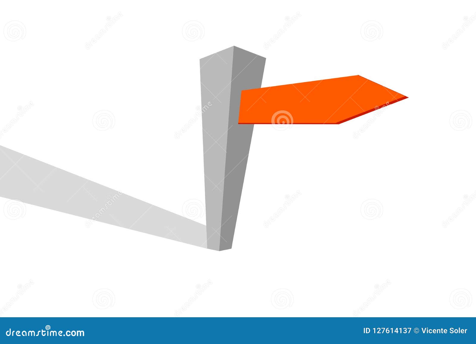 Illustration of a Signal Pointing the Correct Direction Stock ...