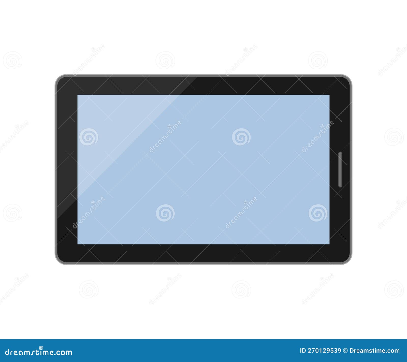 Illustration of Simple Black Tablet Device Stock Vector - Illustration ...