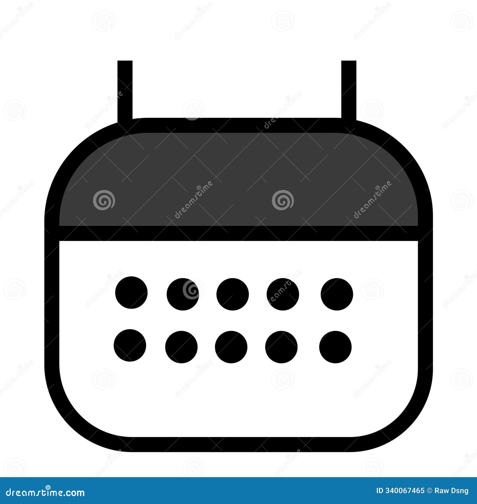 Illustration of Simple Calendar Icon. Stock Illustration - Illustration ...