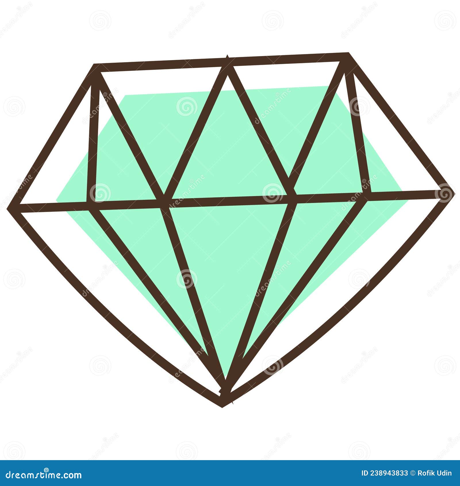 Illustration of Simple Cute Diamond Icon Stock Vector - Illustration of ...
