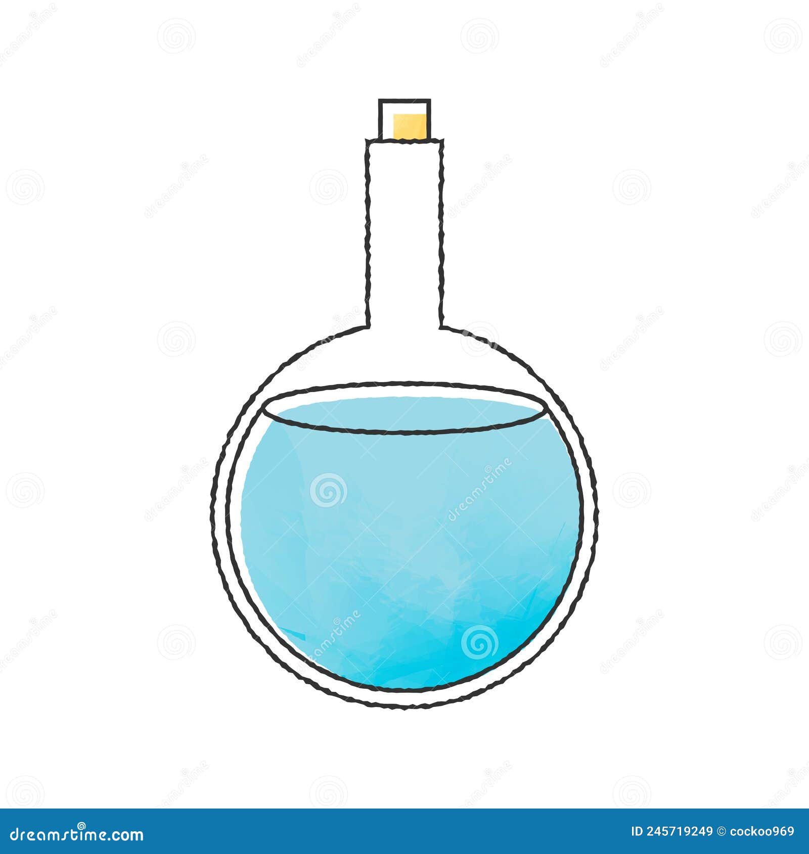 Illustration of a Simple and Cute Flask Stock Illustration ...