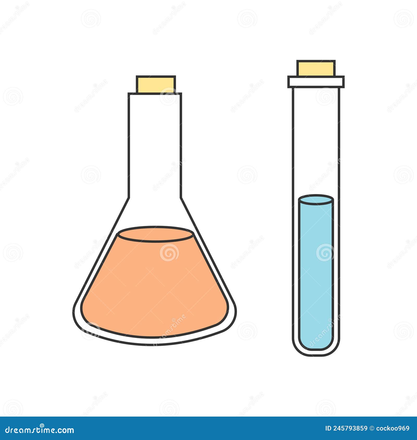 Illustration of a Simple and Cute Flask Stock Illustration ...