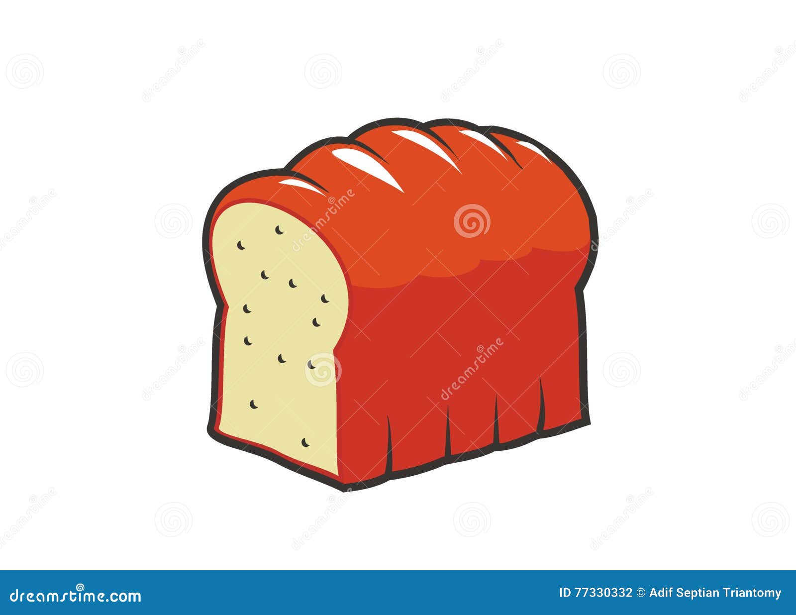 Illustration Simple De Pain Avec Le Contour Illustration de Vecteur ...