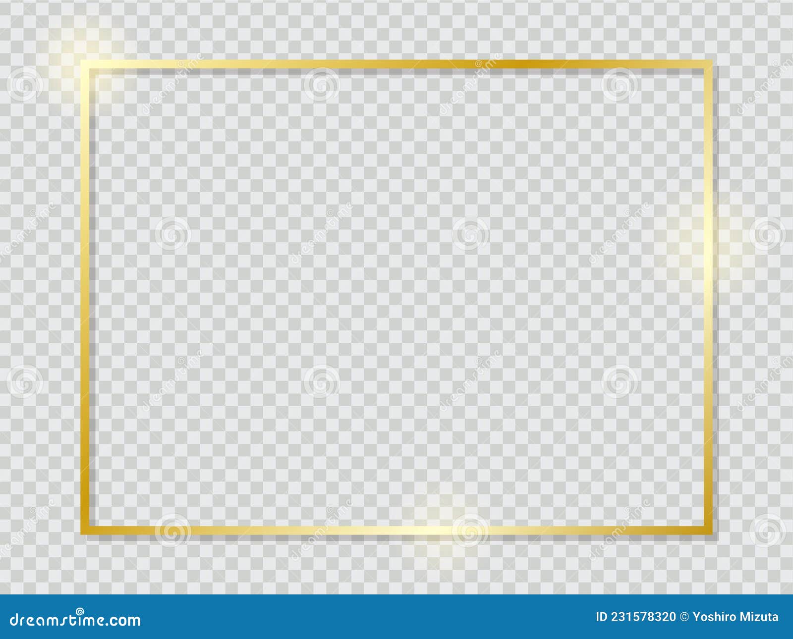 Illustration of a Simple Decorative Frame in Gold Stock Vector ...