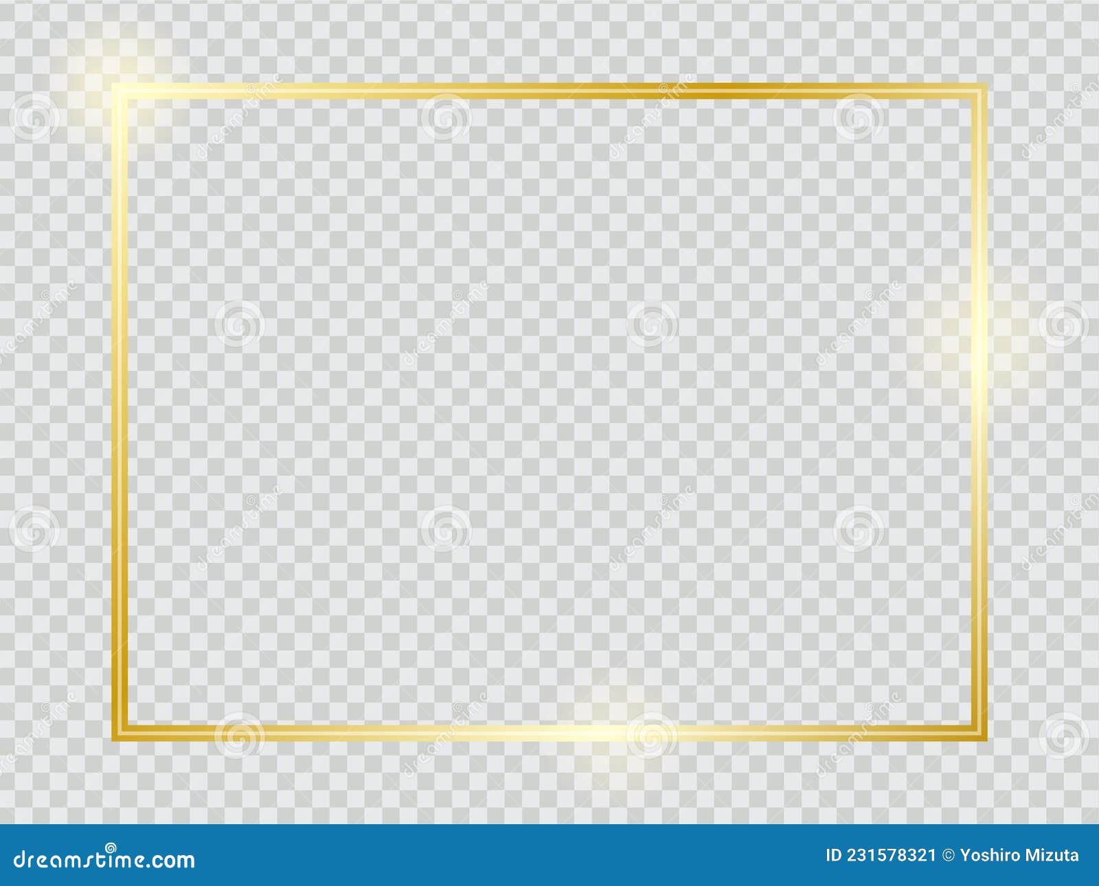Illustration of a Simple Decorative Frame in Gold Stock Vector ...