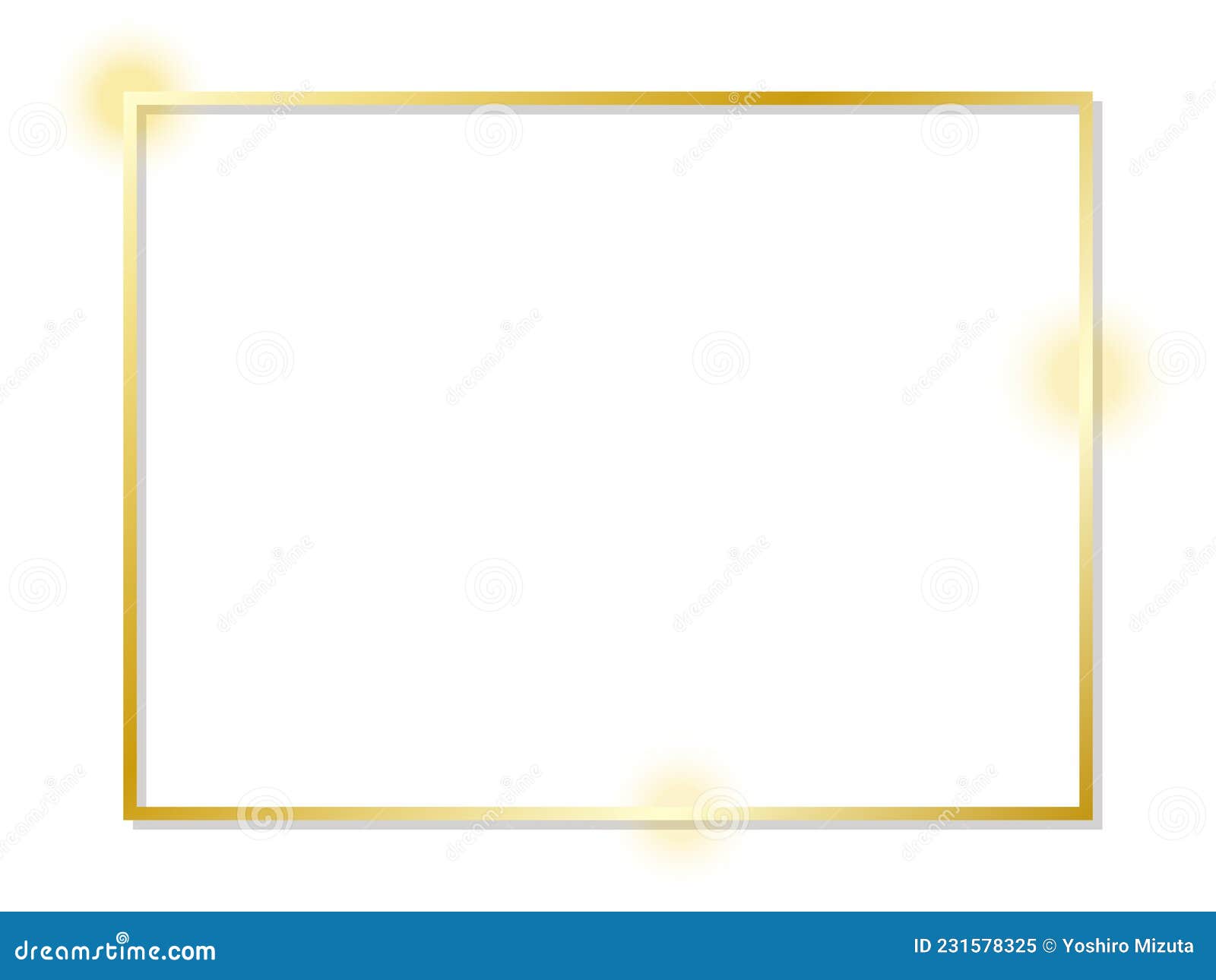Illustration of a Simple Decorative Frame in Gold Stock Vector ...