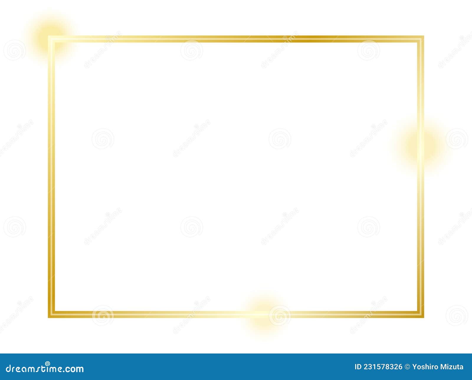 Illustration of a Simple Decorative Frame in Gold Stock Vector ...