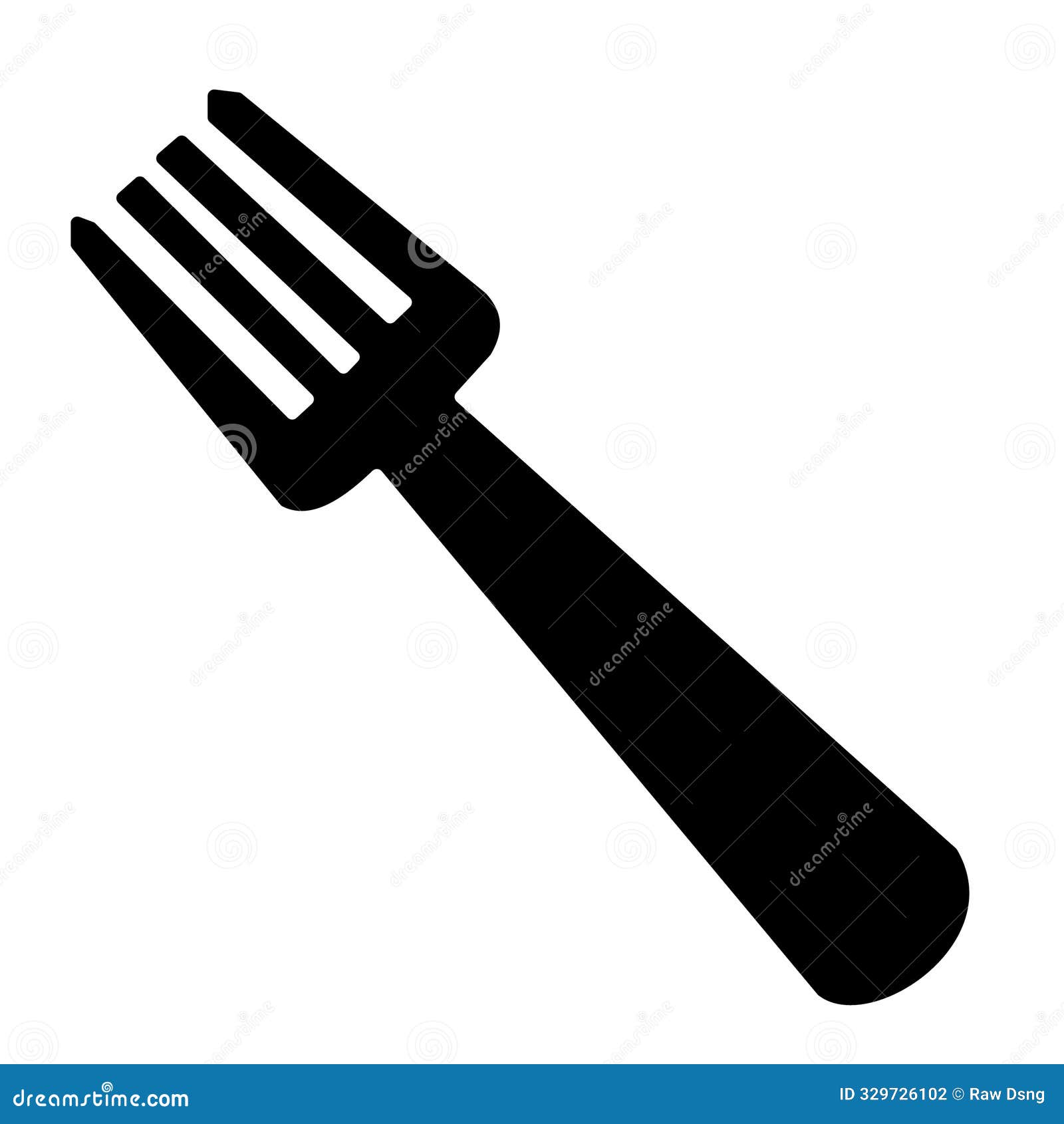 Illustration of Simple 2 Dimensional Fork Design Stock Illustration ...