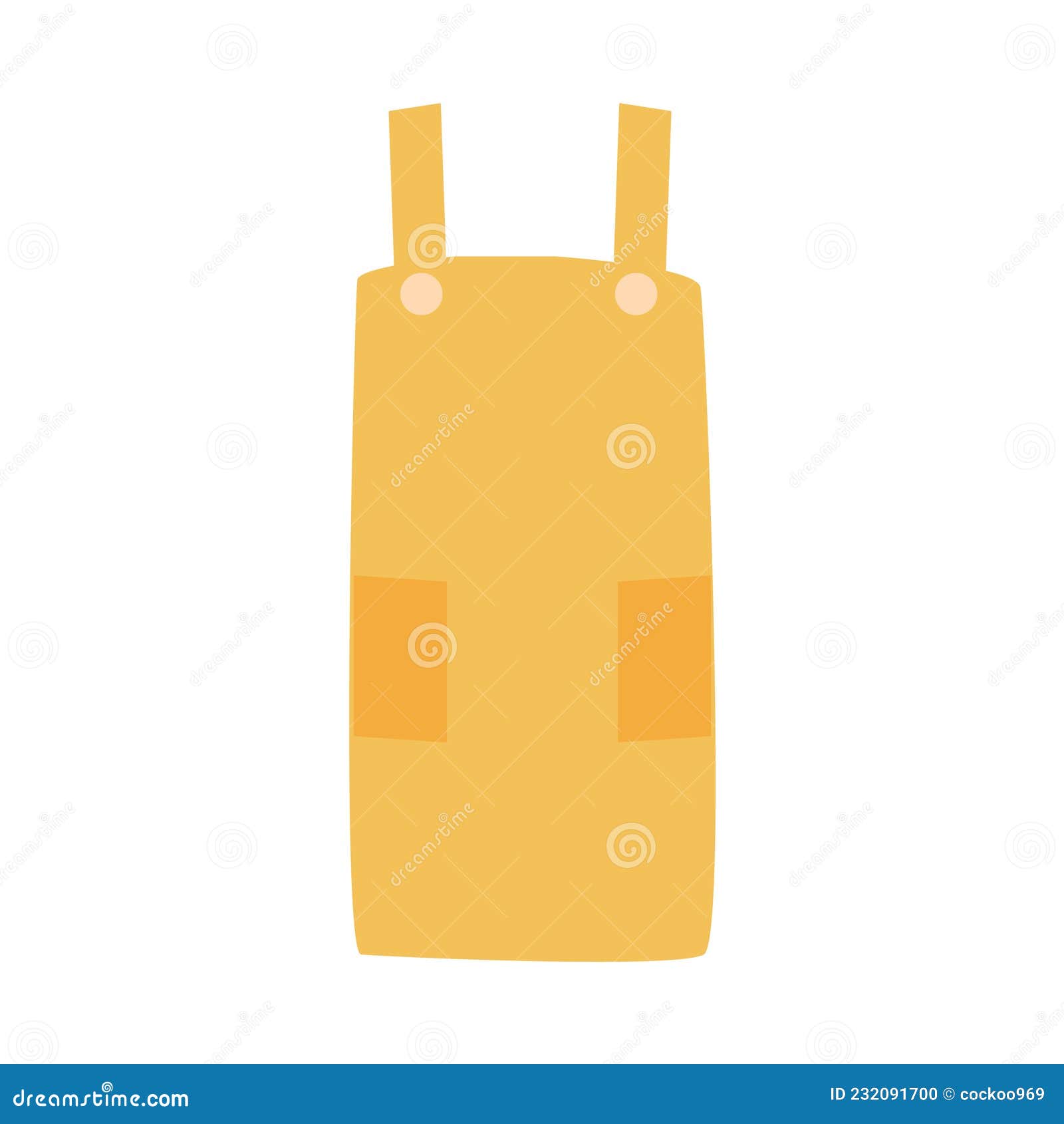 Illustration of a Simple and Flat Apron Stock Vector - Illustration of ...