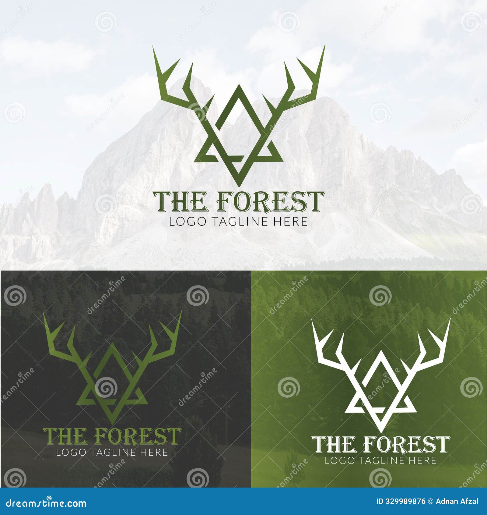 Illustration Simple Forest Logo Design Vector Template Stock Vector ...