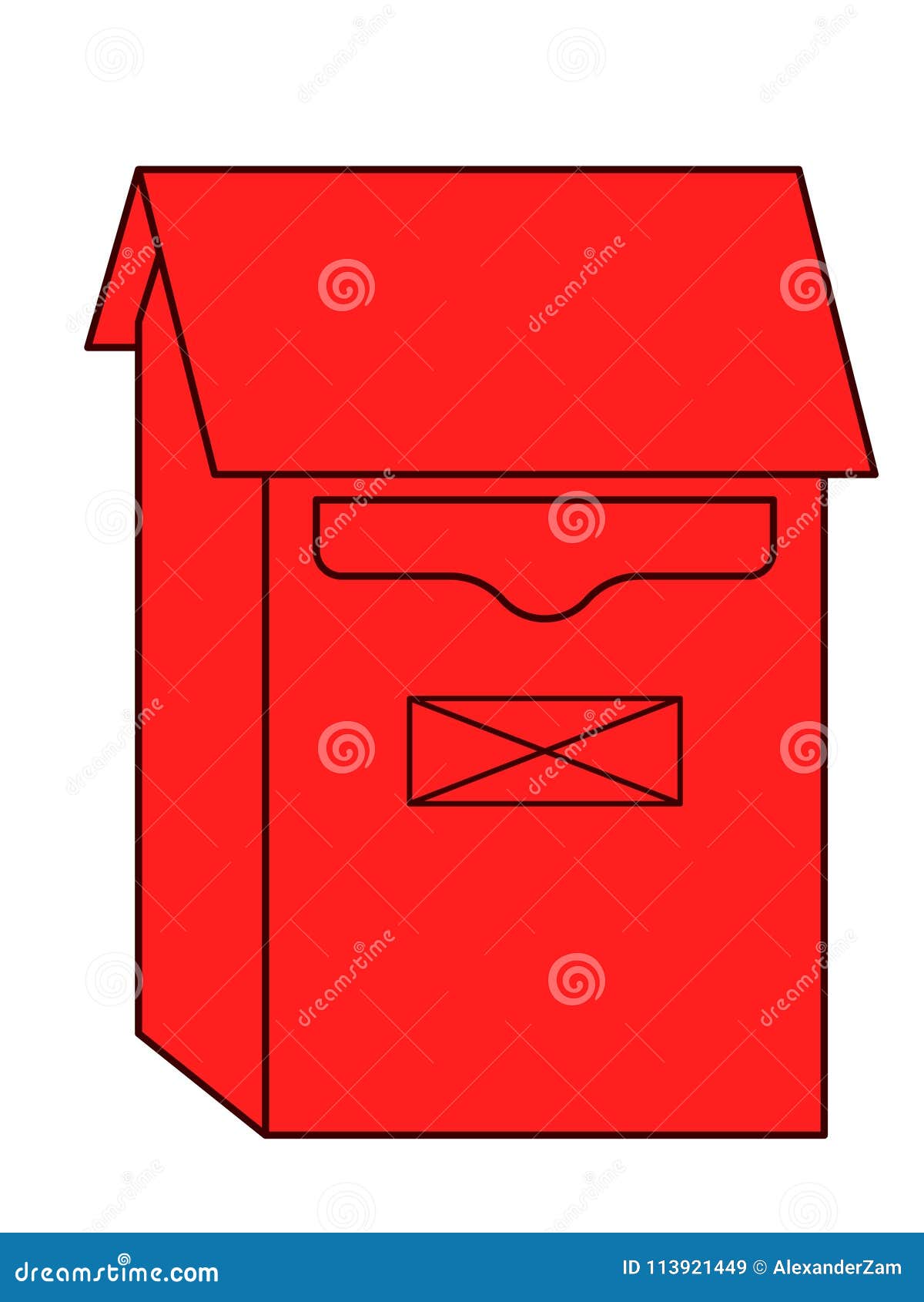 Letter box illustration stock vector. Illustration of message - 113921449