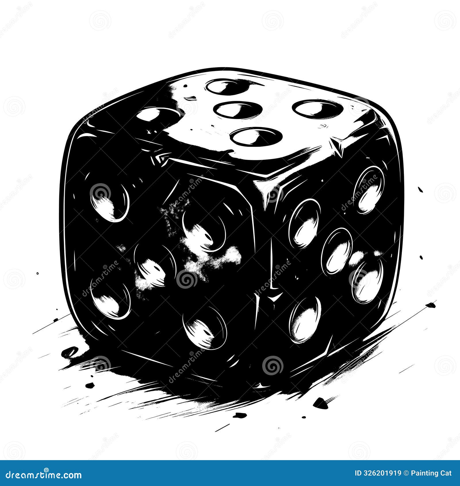 Showing Simple Line Drawing of an Isometric D20 Dice Stock Vector ...