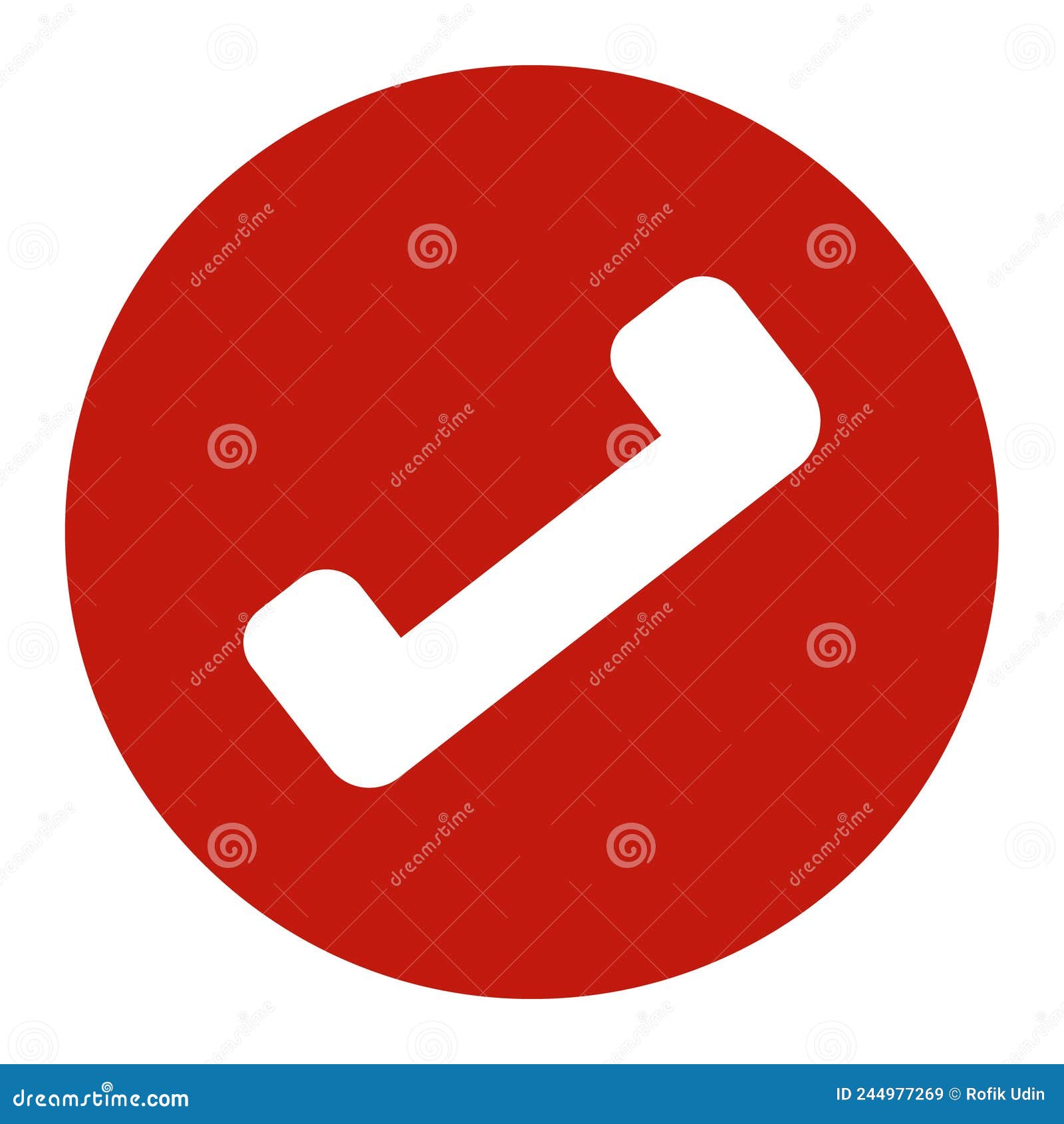 Illustration of a Simple Red Phone Icon Stock Vector - Illustration of ...