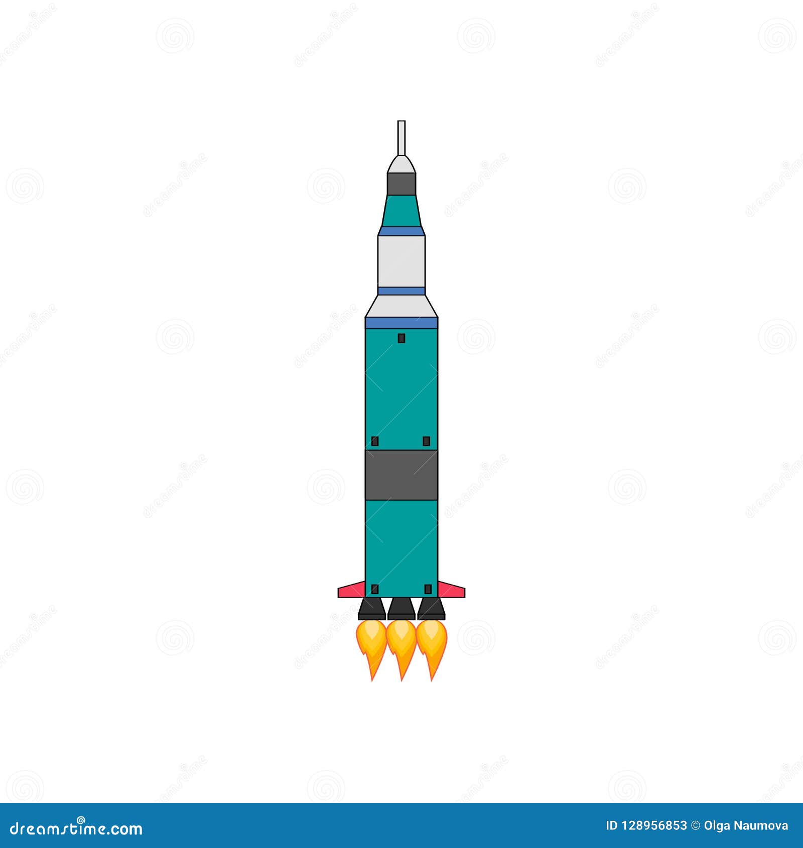 Illustration of a Simple Spaceship Isolated Vector Illustration. Stock ...