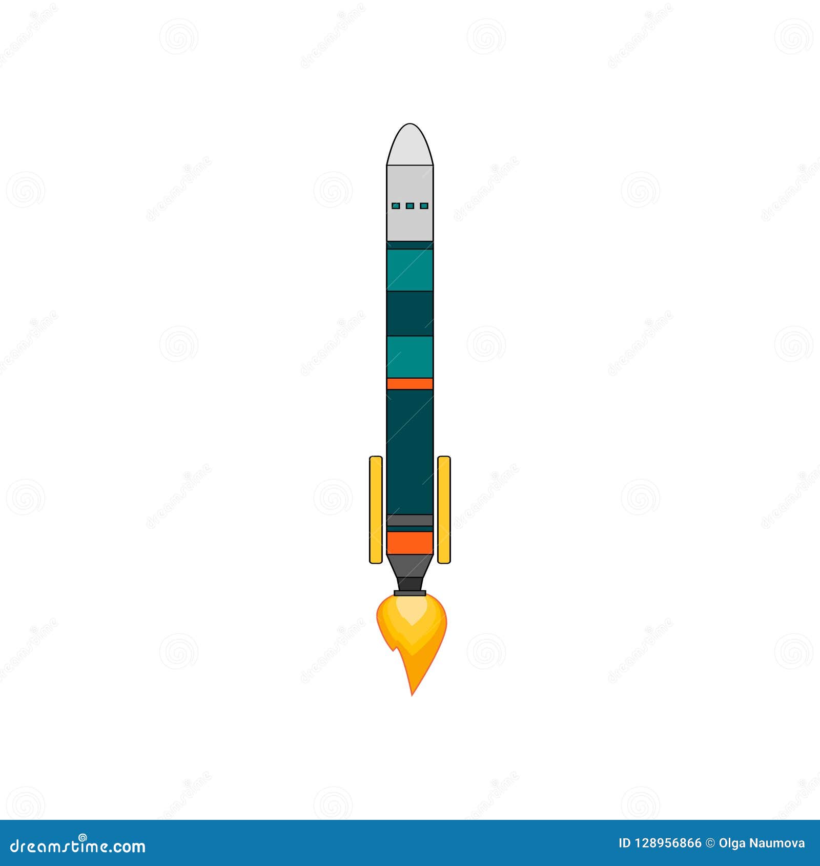 Illustration of a Simple Spaceship Isolated Vector Illustration. Stock ...