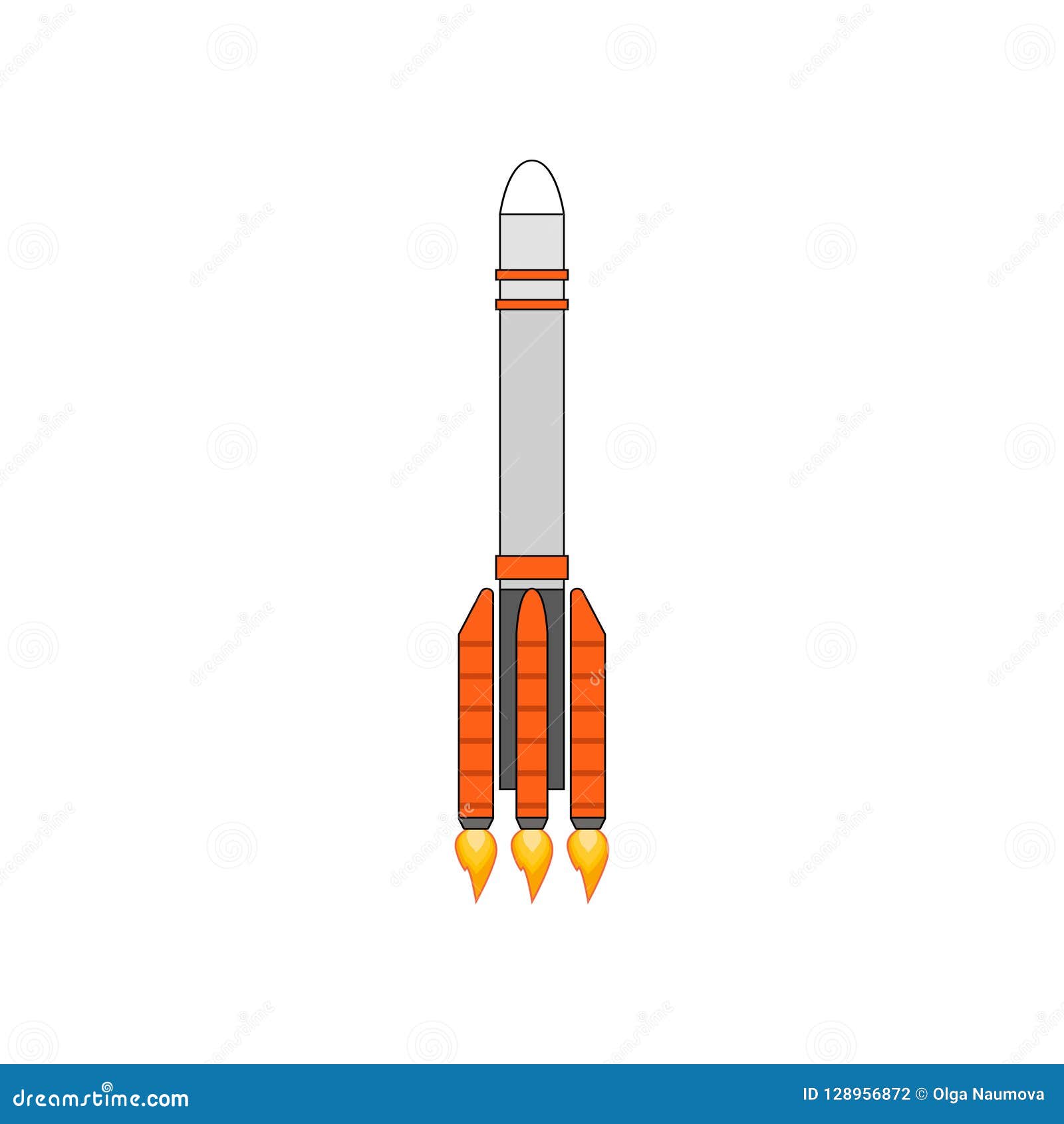 Illustration of a Simple Spaceship Isolated Vector Illustration. Stock ...