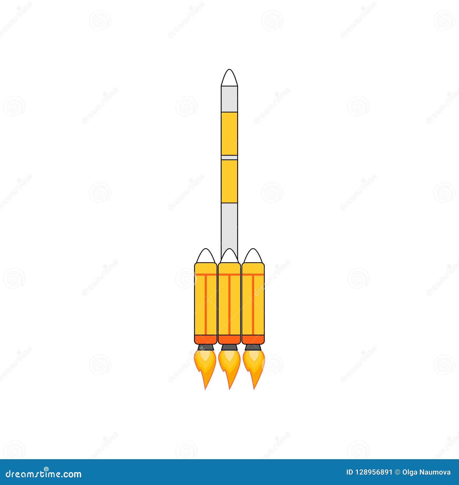 Illustration of a Simple Spaceship Isolated Vector Illustration. Stock ...