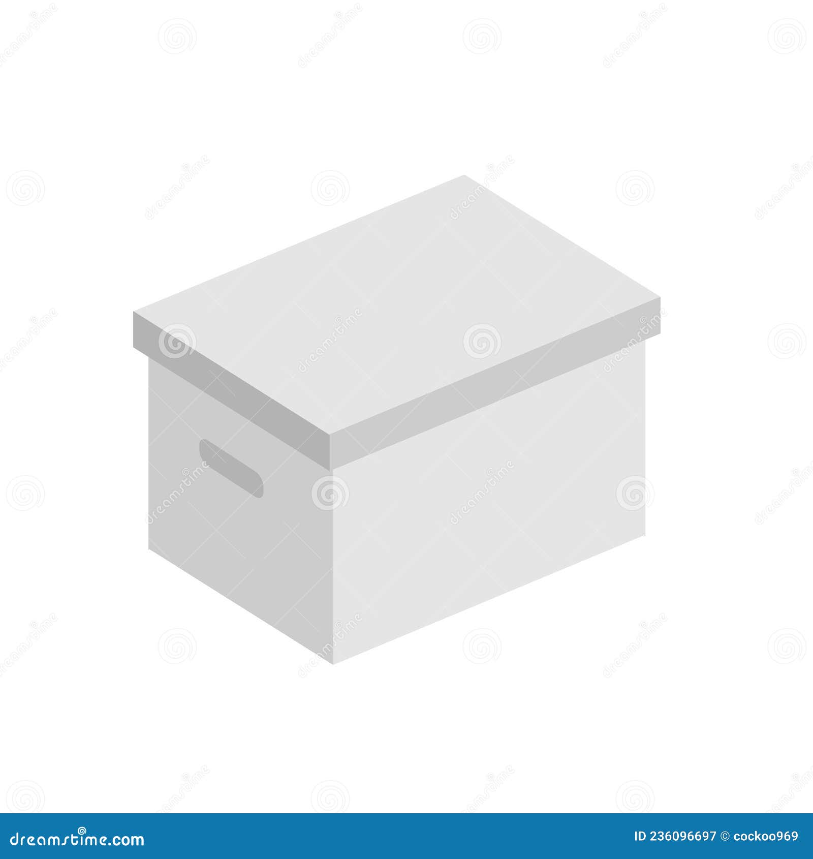 Illustration of a Simple Storage Box Stock Vector - Illustration of ...