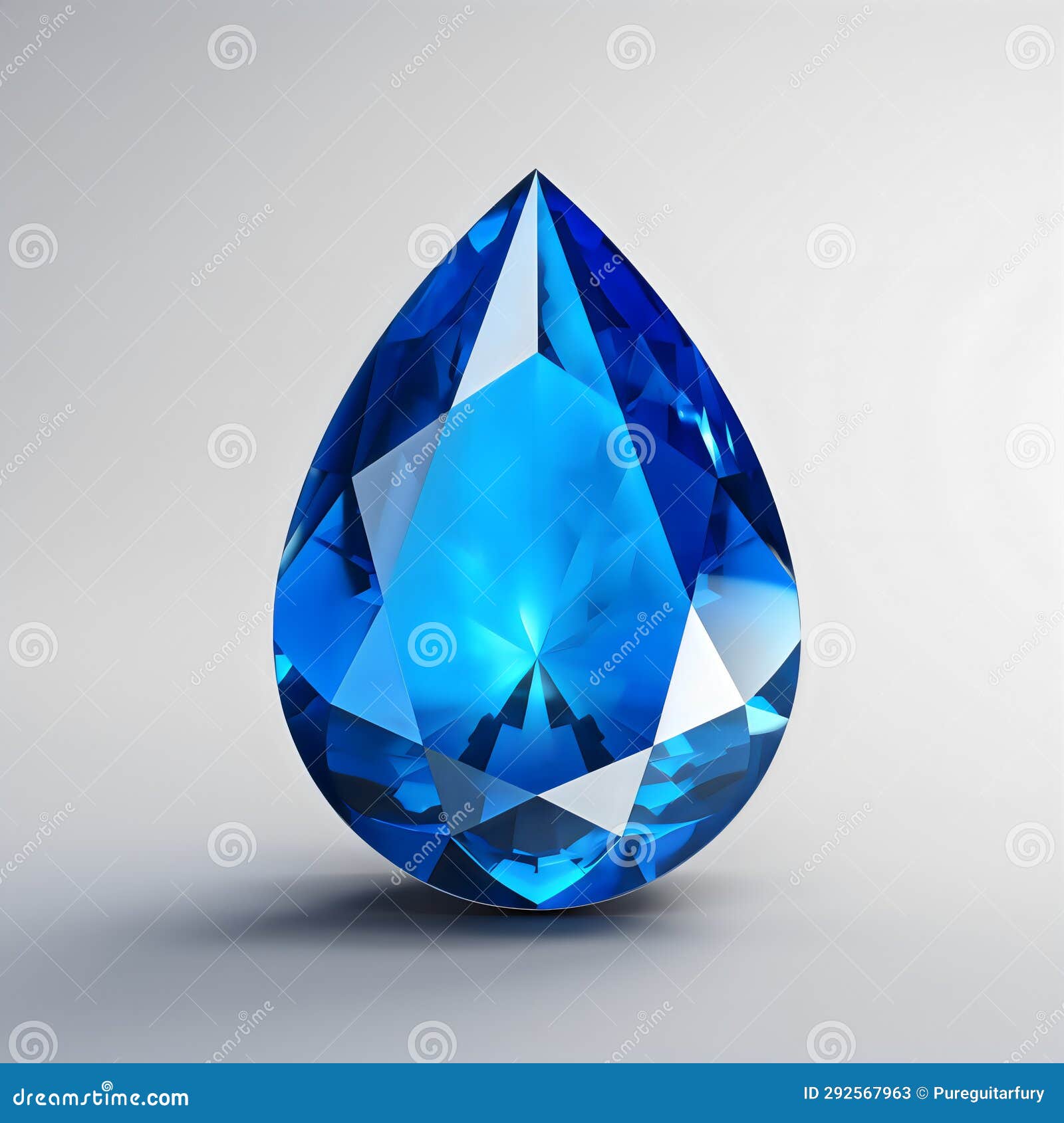 Single Blue Gem stock illustration. Illustration of aquamarine - 292567963