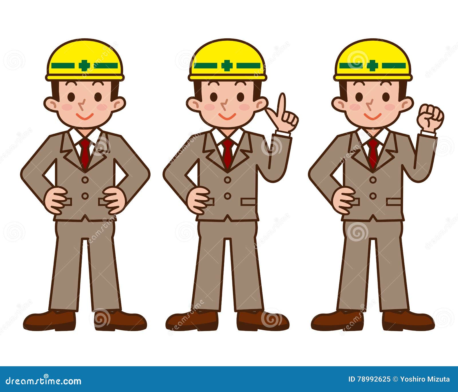 Illustration of Site Supervisor Stock Vector - Illustration of person ...