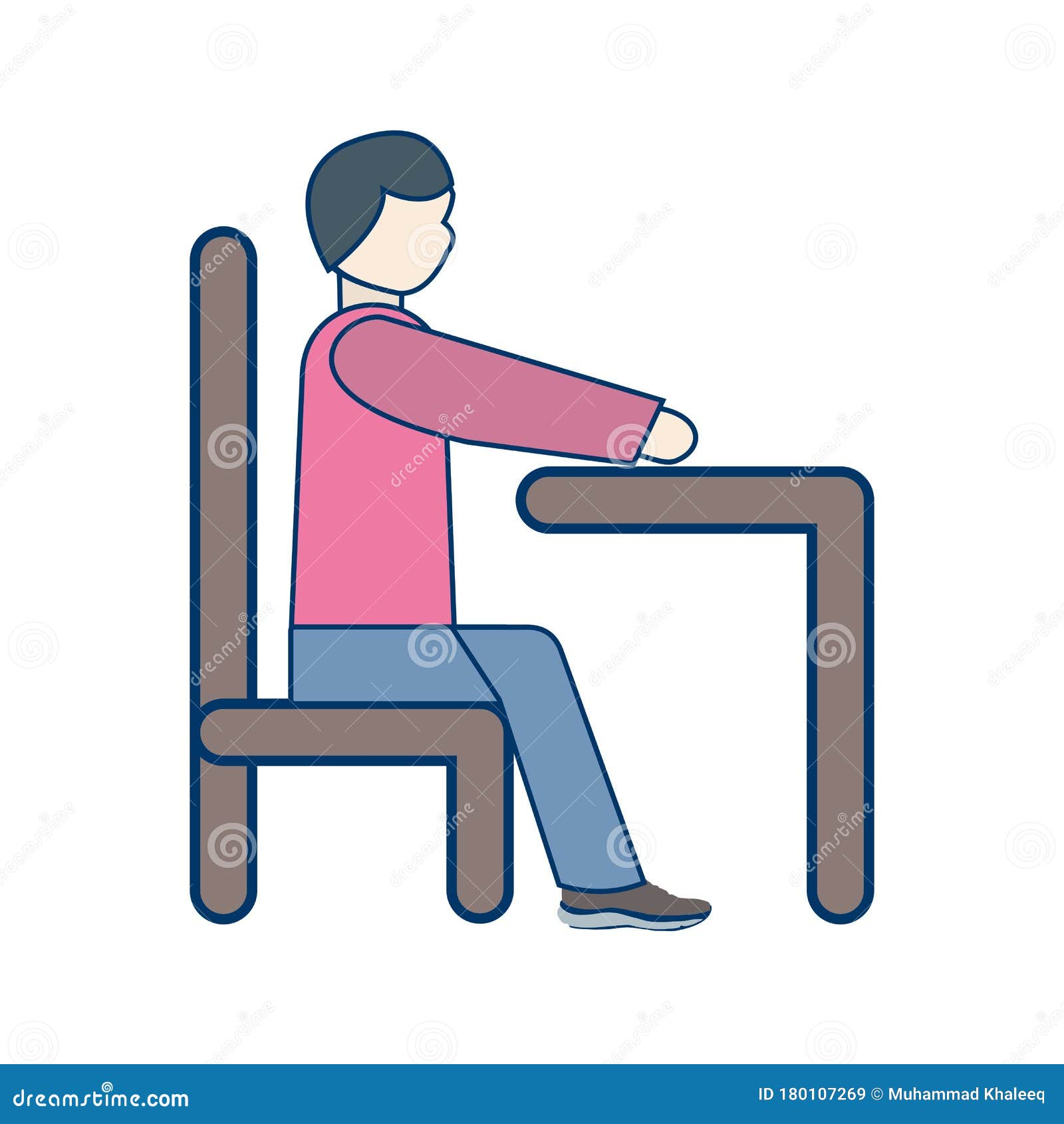 Illustration Sitting on Desk Icon for Personal and Commercial Use ...