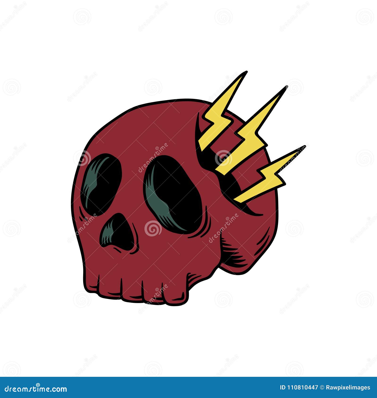 Illustration of Skull Comic Style Stock Illustration - Illustration of ...