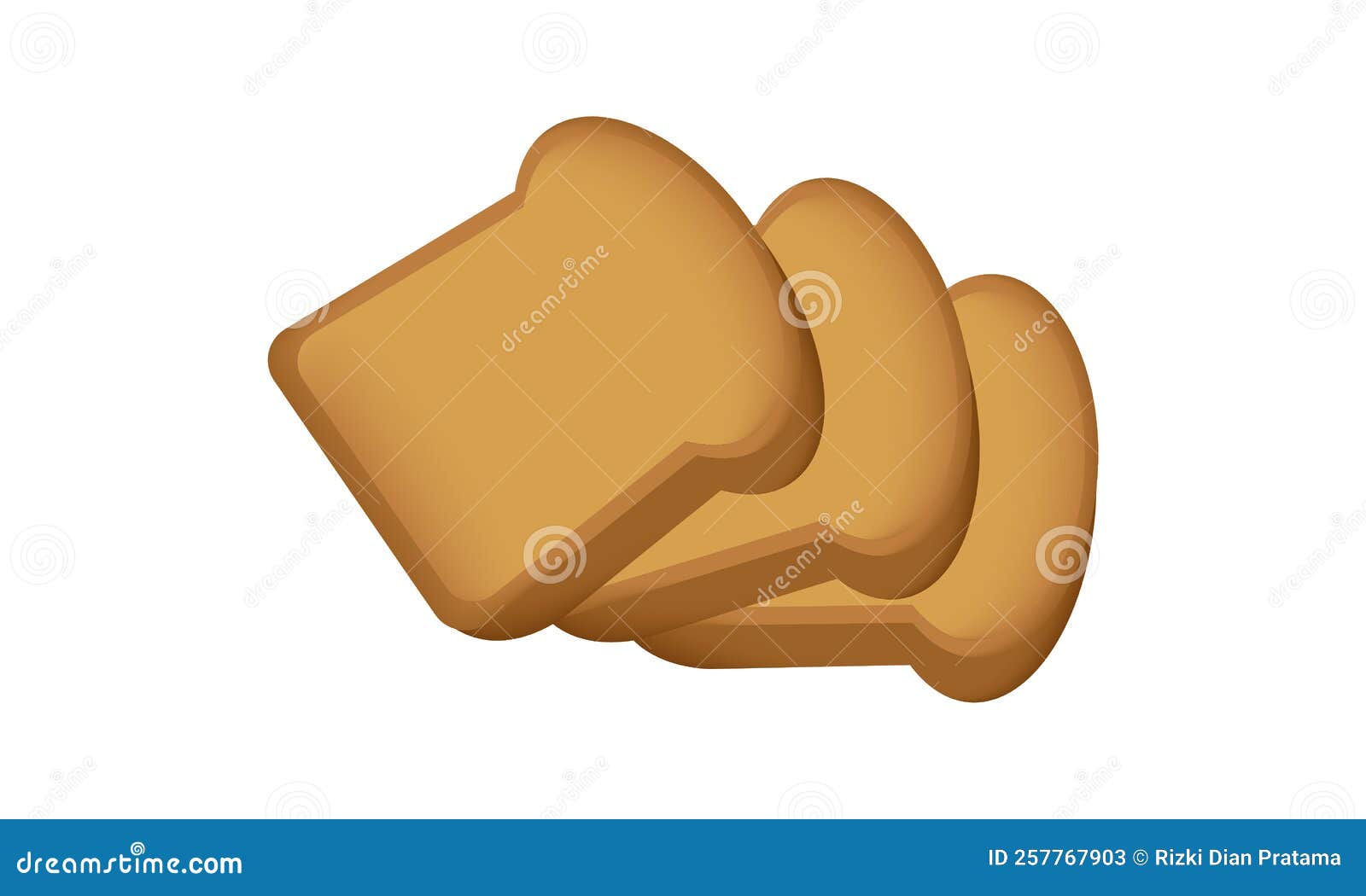 Illustration of Slices of Bread with Mesh Technique Stock Vector ...