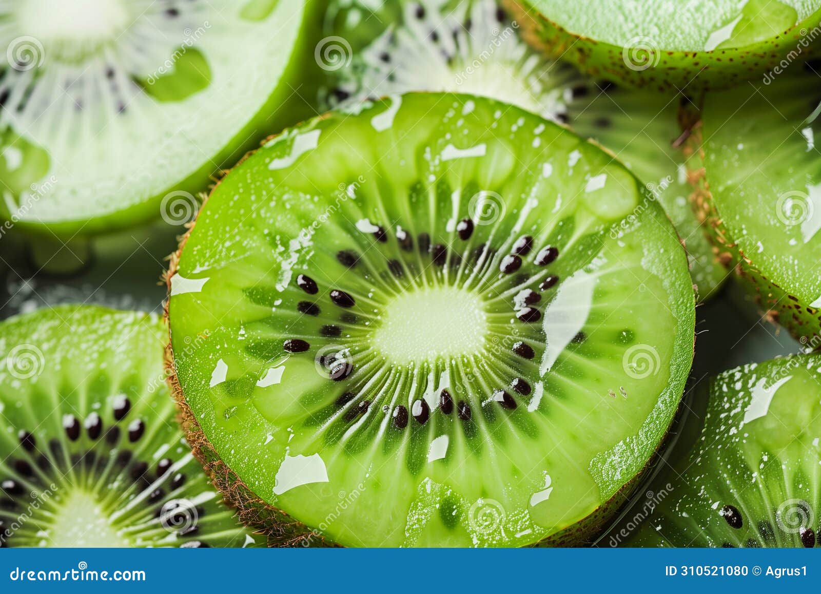 Illustration of Slices of Kiwi Fruit Texture. Generative AI Stock ...