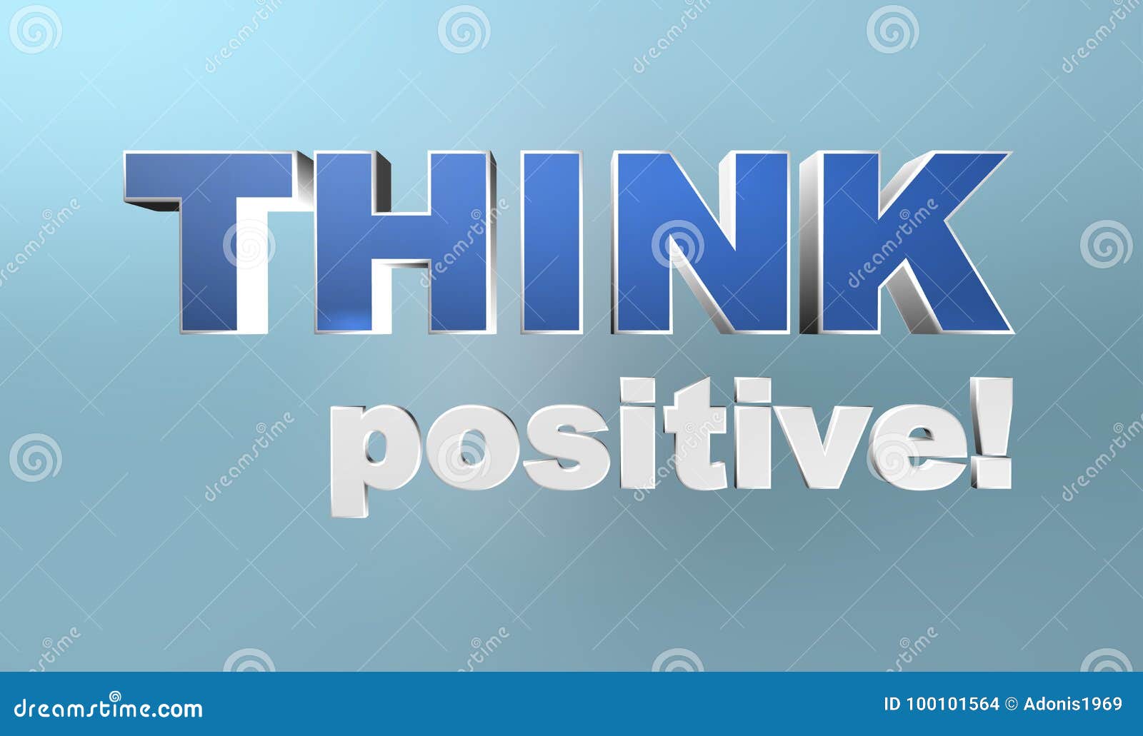 Think positive stock illustration. Illustration of arts - 100101564