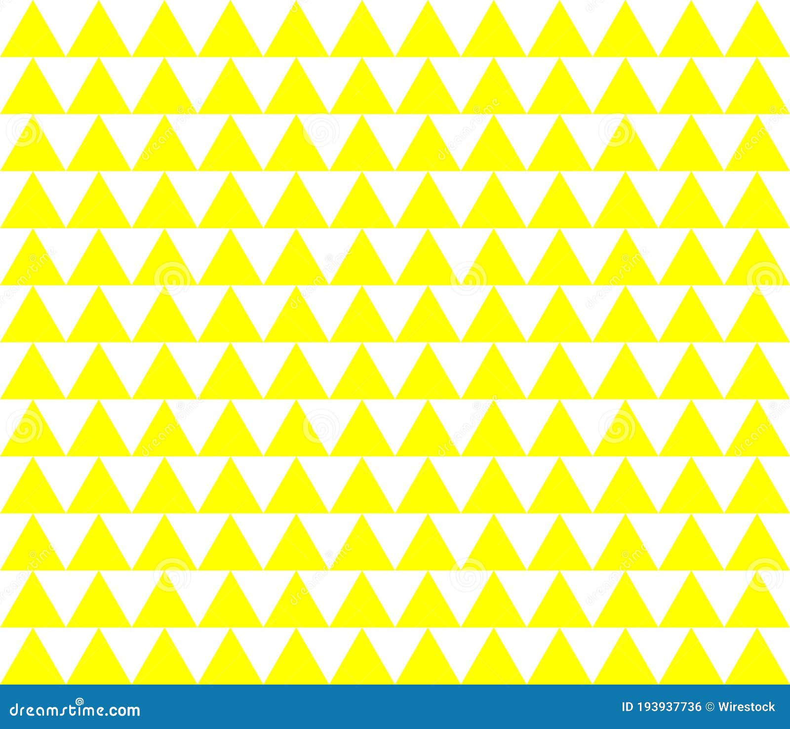 Illustration of Small Bright Yellow Triangles on a White Background ...