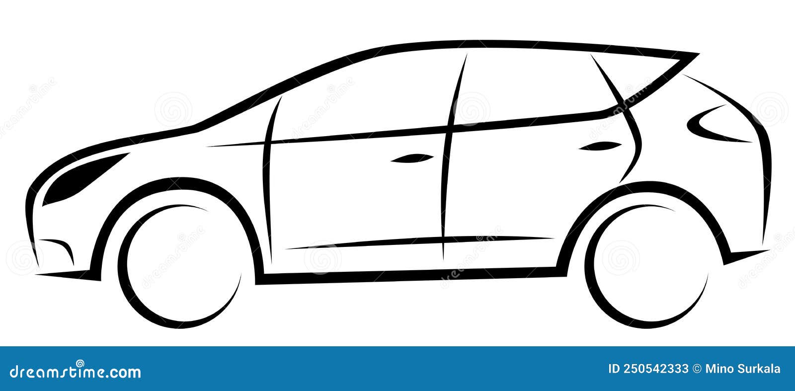 Illustration of Small Compact SUV or Crossover Car with a Dynamic ...