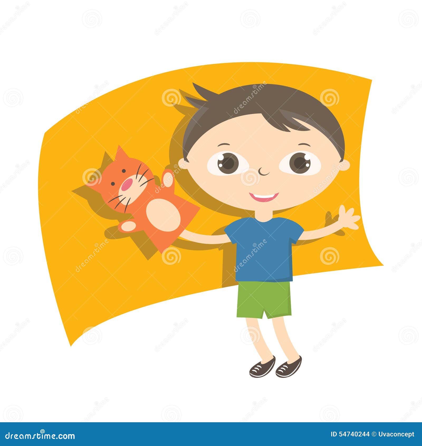 Illustration Small Kids with Hand Puppet Toy Stock Vector ...