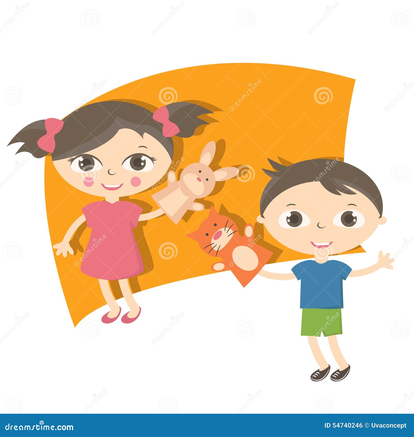 Hand Puppet Toys Characters Vector Illustrations | CartoonDealer.com ...