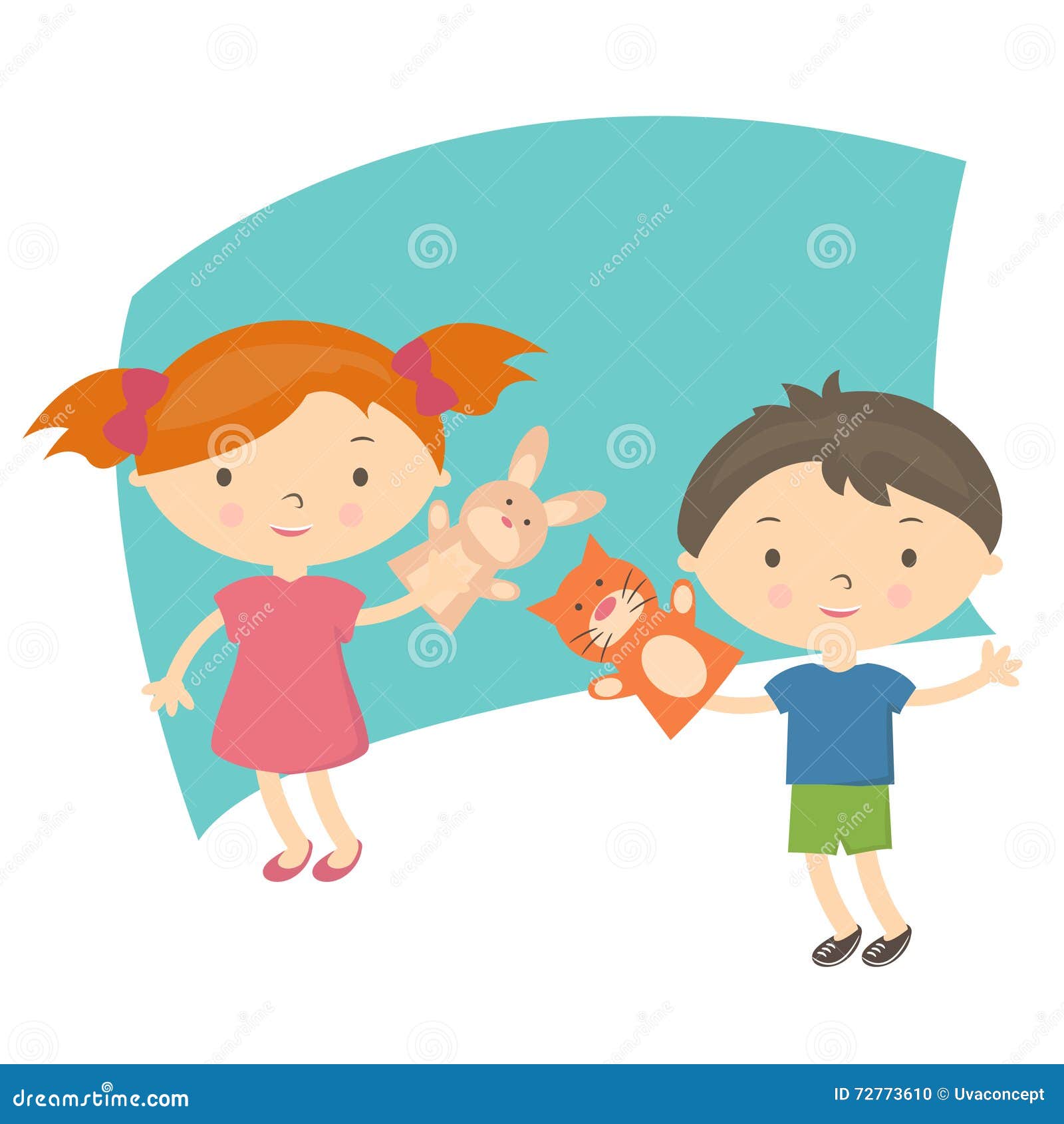 Illustration Small Kids Hand Puppet Toy. Vector Stock Vector ...
