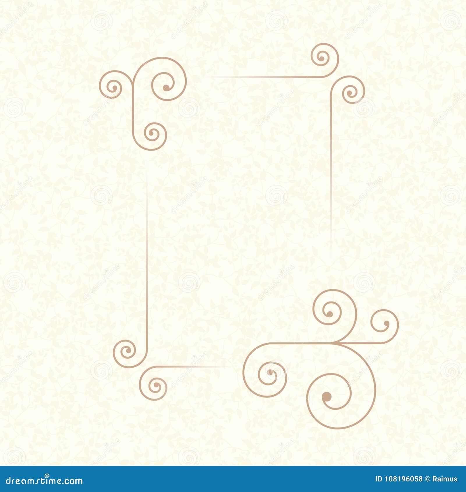 Small Decorated Text Frame. Illustration of Small Minimal Frame for ...