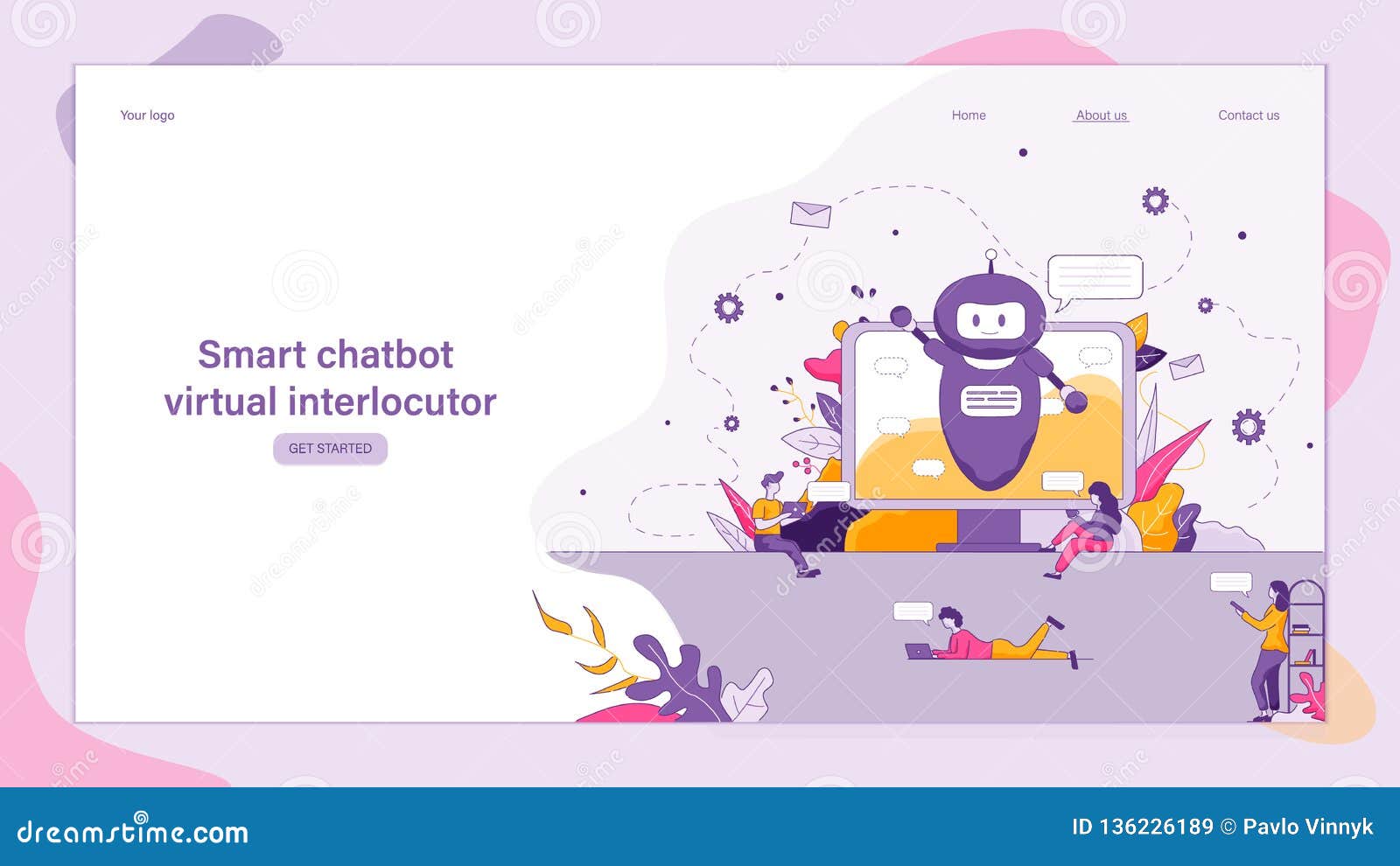 Illustration Smart Chatbot Virtual Interlocutor Stock Vector ...