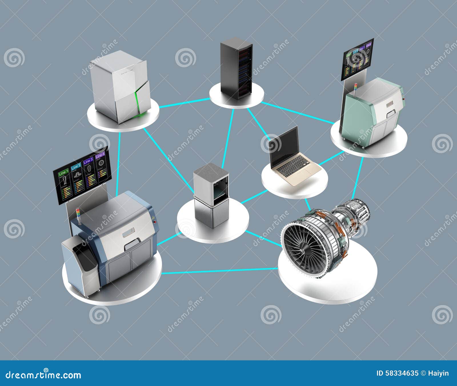 Illustration for Smart Factory Concept Stock Illustration ...