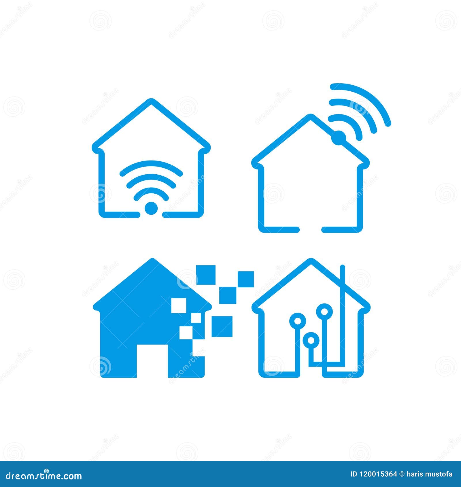 Smart Home Logo Design Template Stock Vector - Illustration of ...