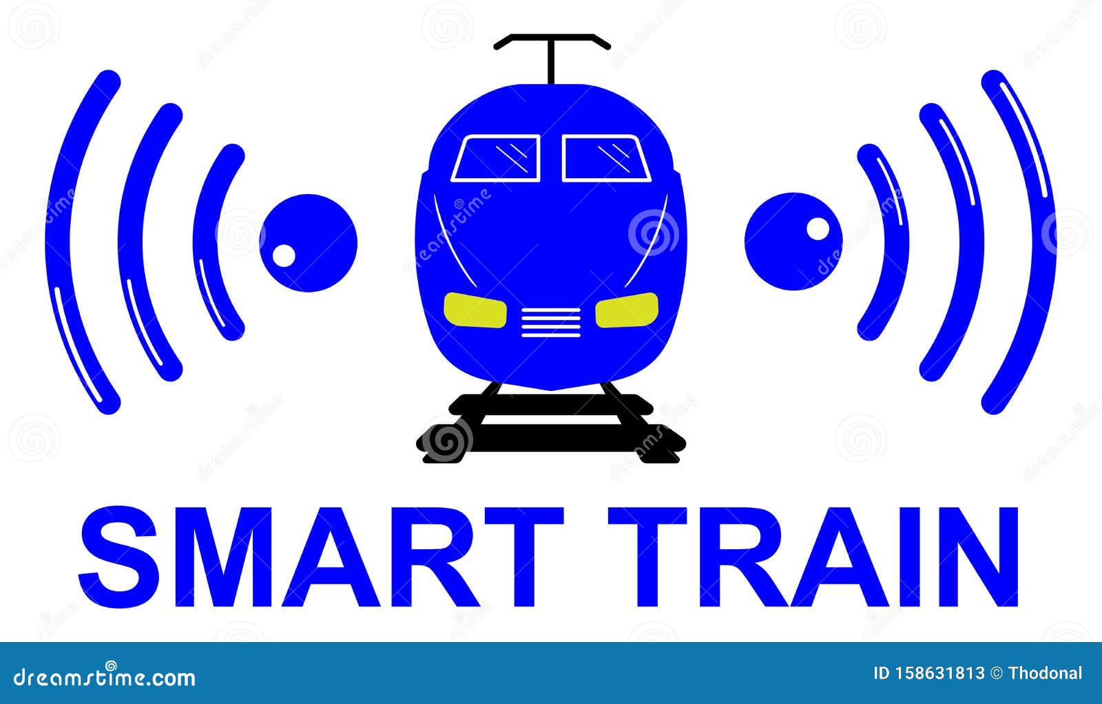 Concept of smart train stock illustration. Illustration of networking ...