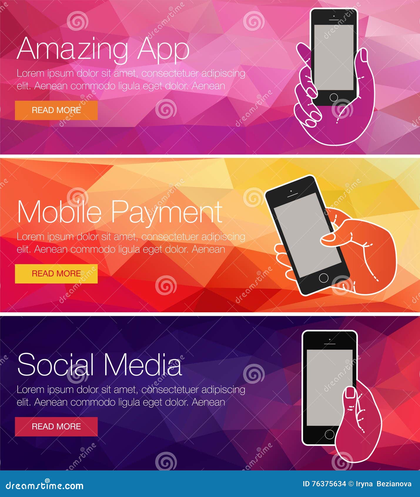 Illustration Smartphone for Banner, Stock Vector - Illustration of ...