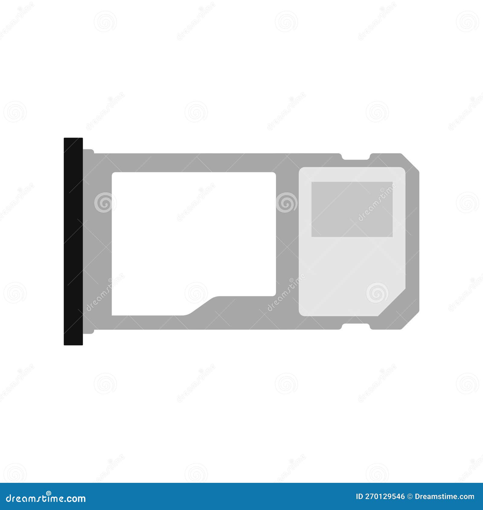 Illustration of a Smartphone SIM Card and Card Slot Stock Vector ...