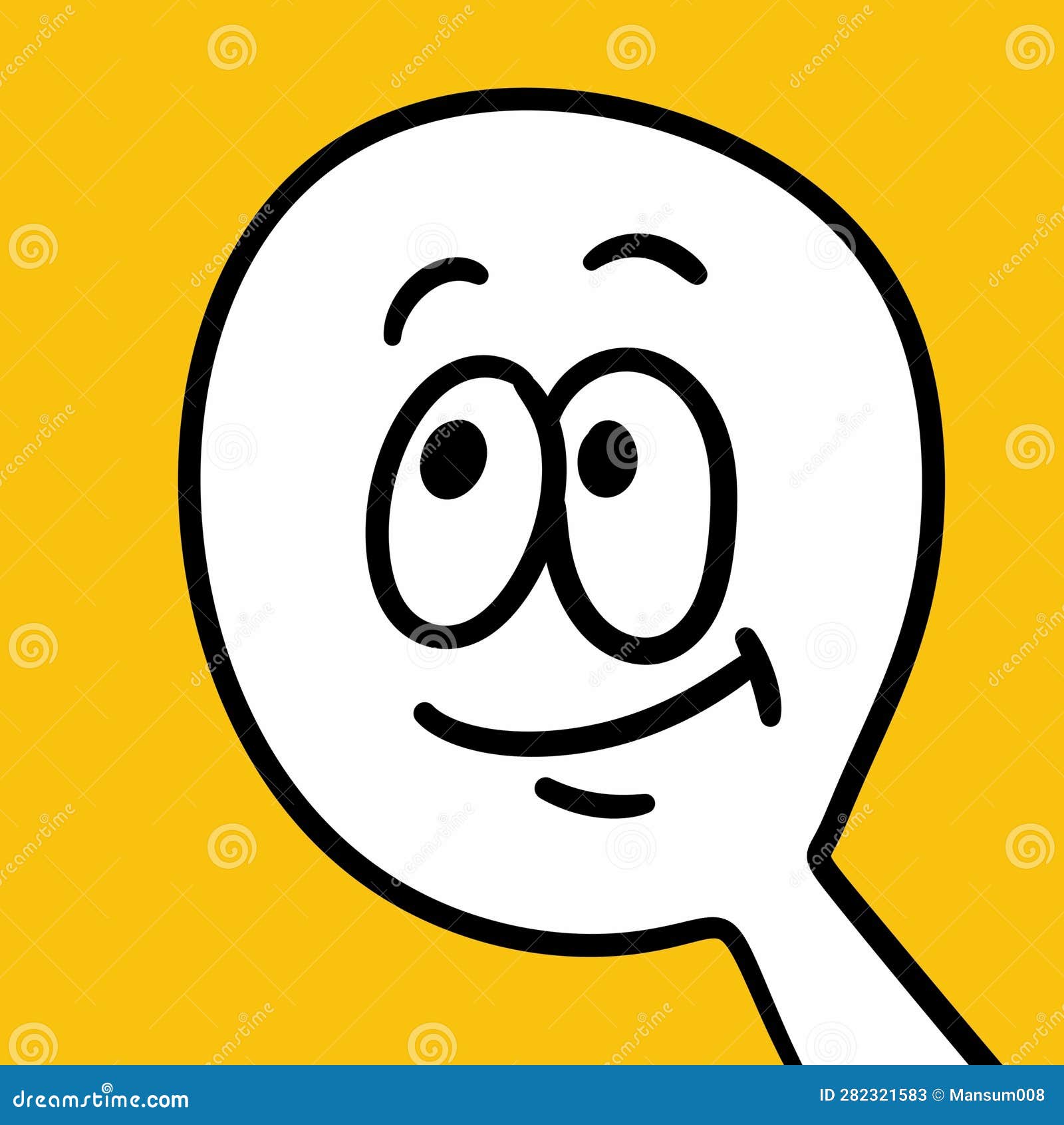 Illustration of a Smiling Face Cartoon Stock Illustration ...
